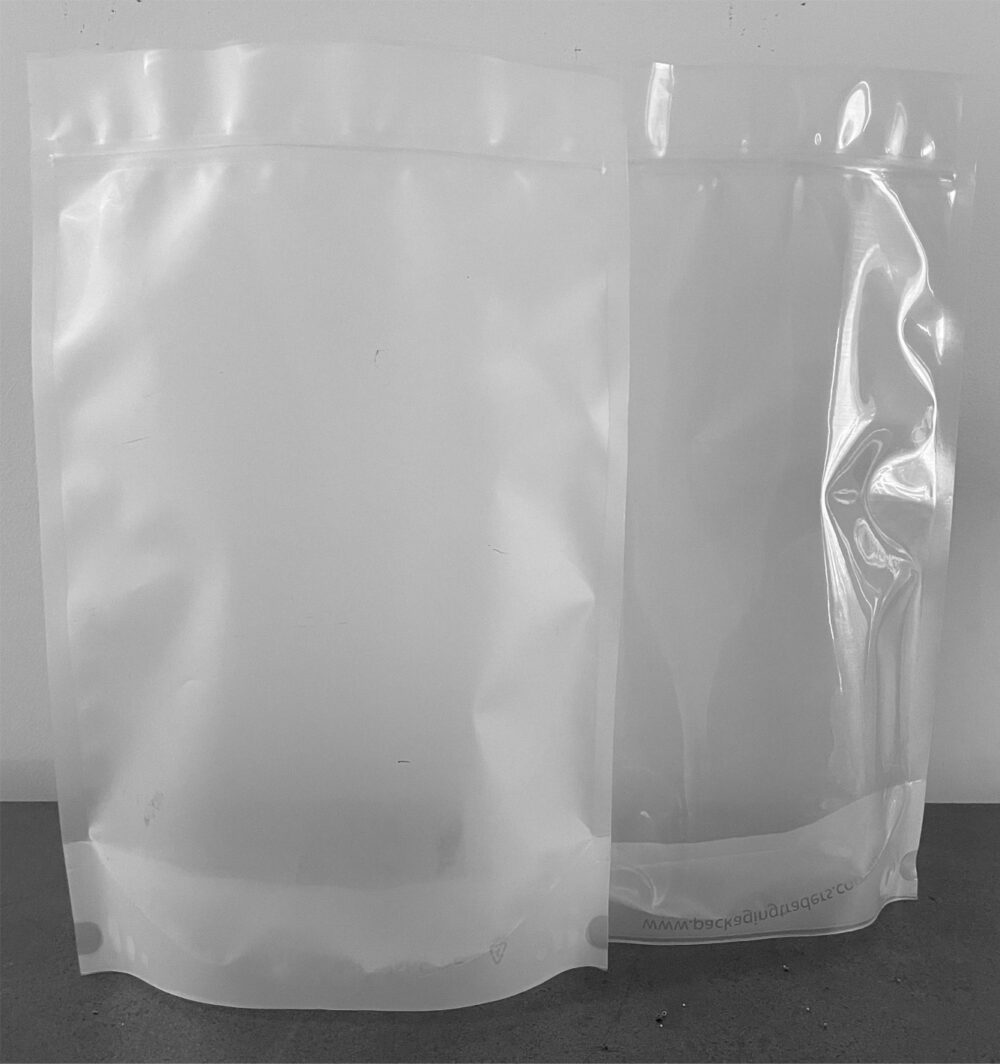 Clear Matte Stand Up Pouch - Packaging Traders Pty Ltd